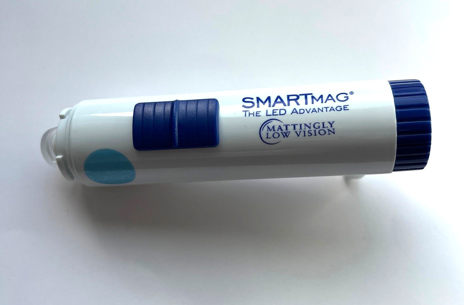 SmartMag® Teal LED Stand Magnifier Handle | Mattingly Low Vision, Inc.