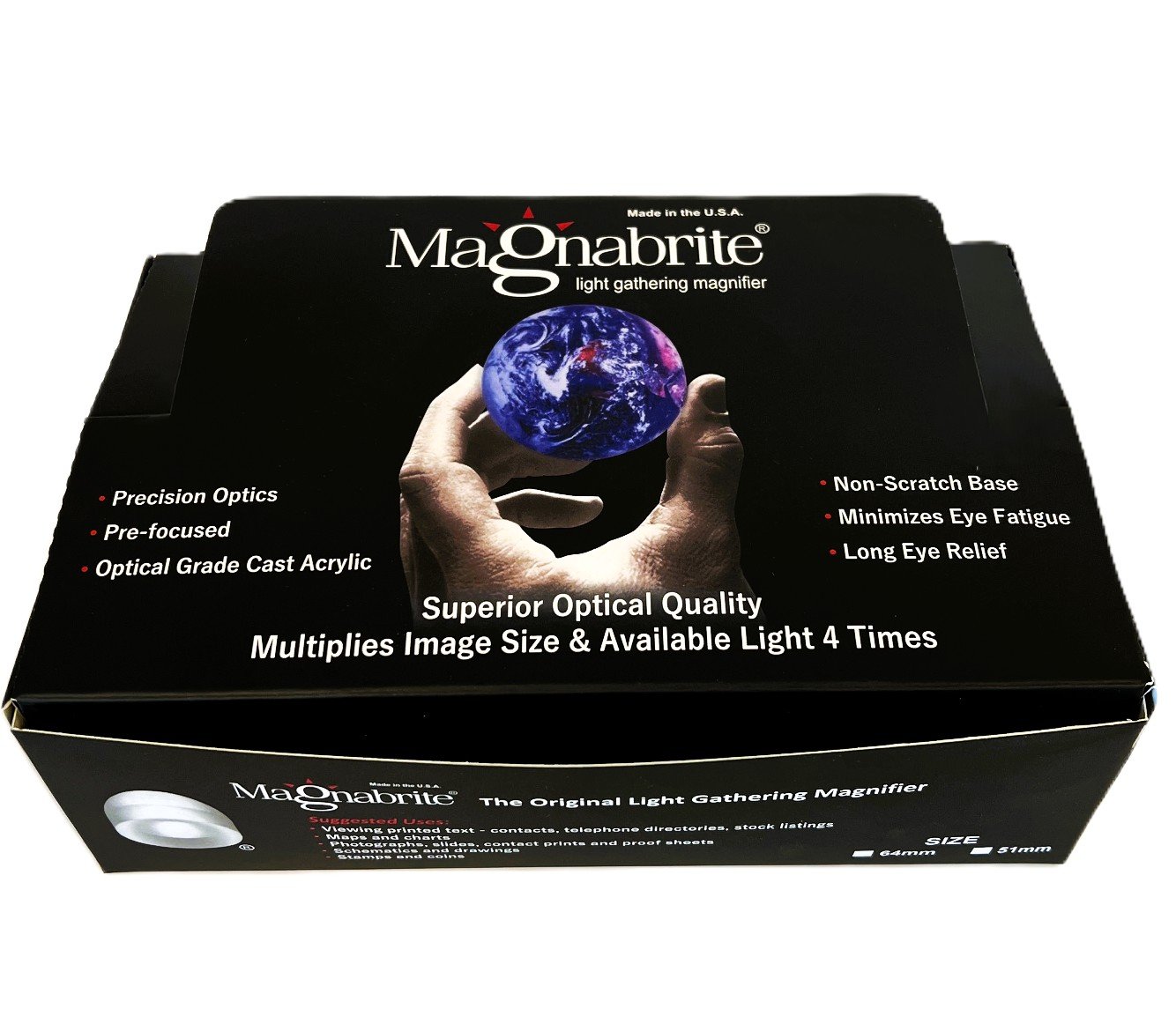 4X / 12D 64mm Dome Magnifier Pack (Pack of 6) | Mattingly Low Vision, Inc.